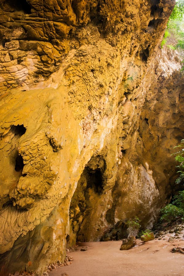 Beautiful Stone Cave with Above Light. Stock Photo - Image of excite ...