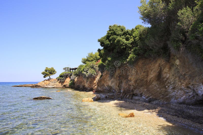 Beautiful stone coast. stock photo. Image of beach, tourism - 45400910