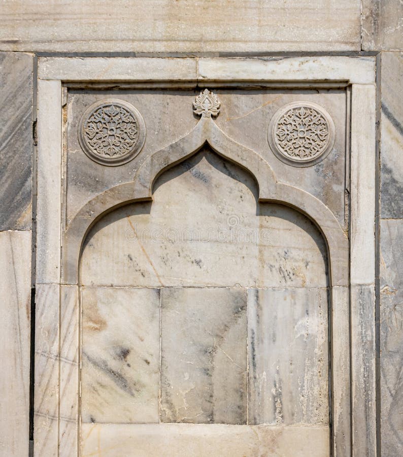 Beautiful Stone Design on the Wall of Taj Mahal Stock Photo - Image of ...