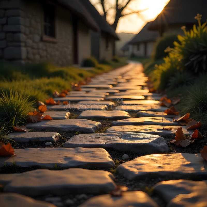 Beautiful Stone Path in a Forest, Stepping Stone, a Tranquil Garden ...