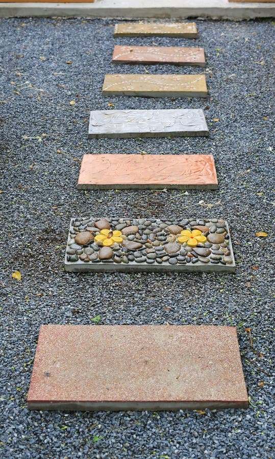 Beautiful Stone Pathway in the Park with Gravel Background Stock Photo ...