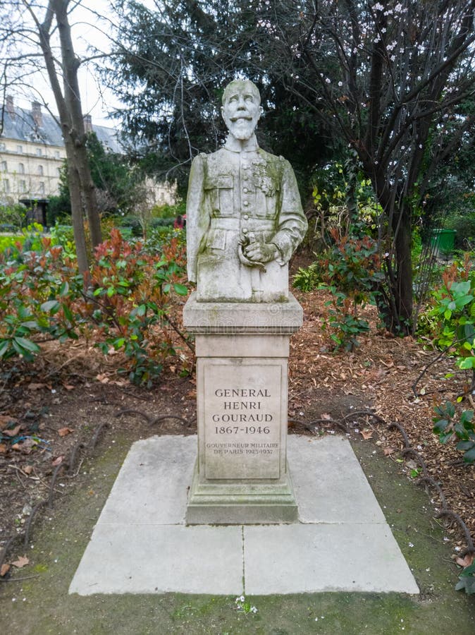 Beautiful Stone Statue of the General & Computer Scientist Henri ...