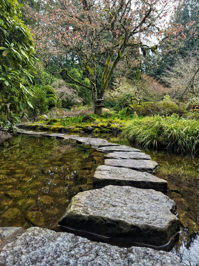Beautiful Stone Walkway in a Park Stock Image - Image of architecture ...