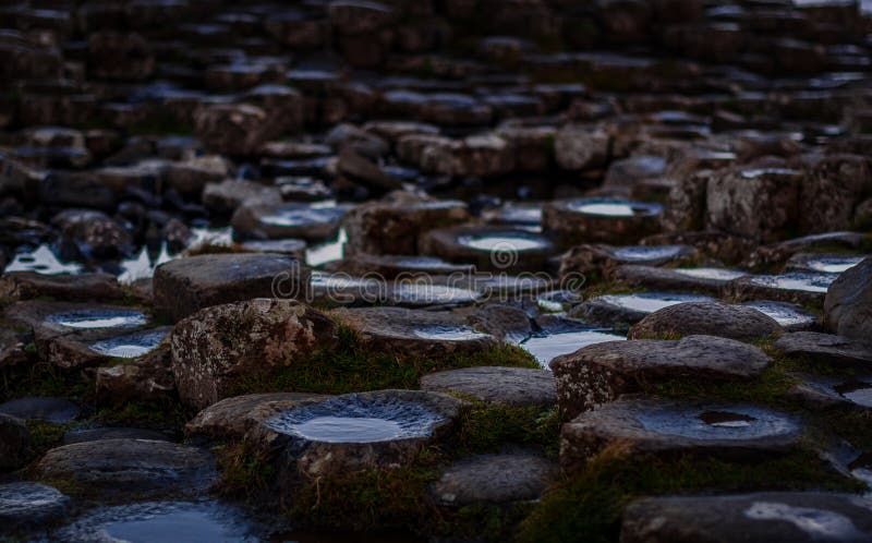 Beautiful and Strange Rocks on the Beach with the Reflection of the Sky ...