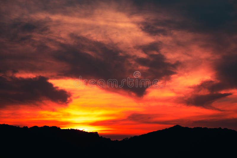 Beautiful of Stratus Cloud in Sunset Background for Forecast and ...