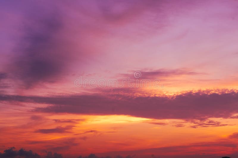 Stratus Cloud in Sunset Background for Forecast and Meteorology Concept ...