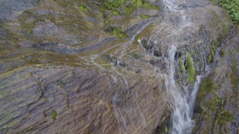 Beautiful Stream is Flowing on the Rocky Surface Stock Video - Video of ...