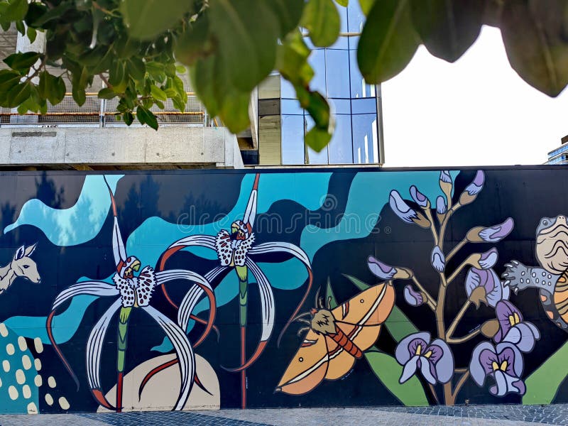 Beautiful Street Art, Elizabeth Quay Perth Editorial Stock Image ...