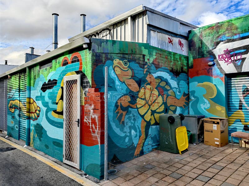 Beautiful Street Art in Northbridge Perth. Editorial Photo - Image of ...