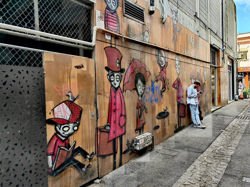 Beautiful Street Art in Perth CBD. Editorial Photo - Image of perth ...