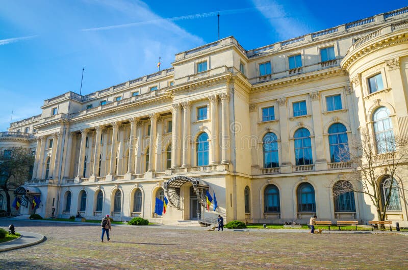 Beautiful Street in Bucharest, Romania Editorial Image - Image of ...