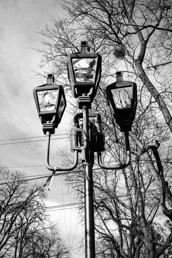 Beautiful Street Lights on the Background of Sky Stock Image - Image of ...