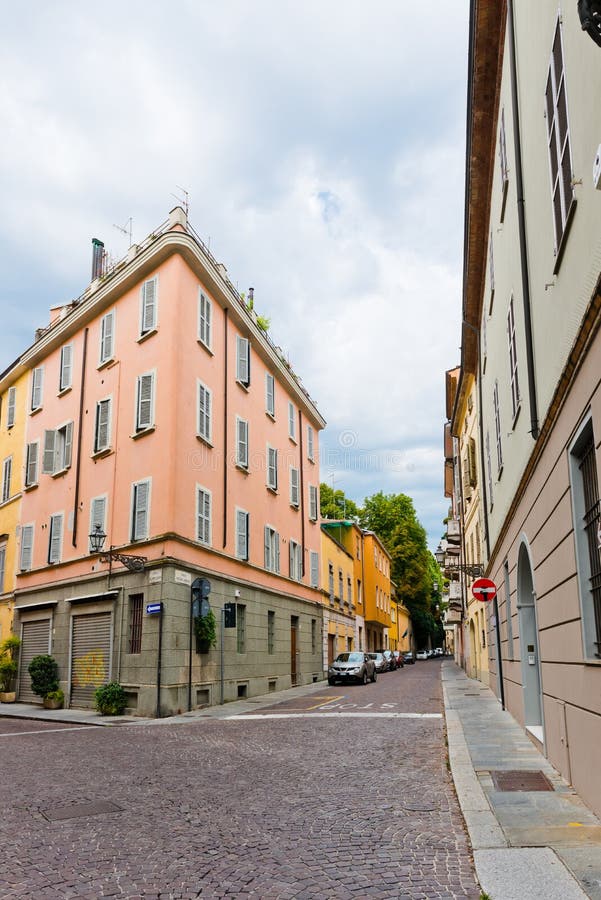 Beautiful Street View in Parma. Stock Image - Image of romagna, door ...