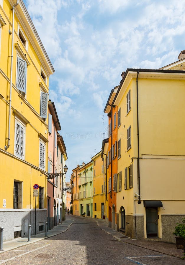 Beautiful Street View in Parma. Stock Image - Image of residence ...