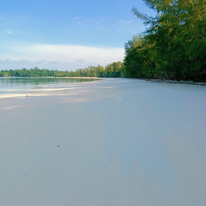 Beautiful Stretch of Beach Sand and Refreshing the Eye Stock Image ...