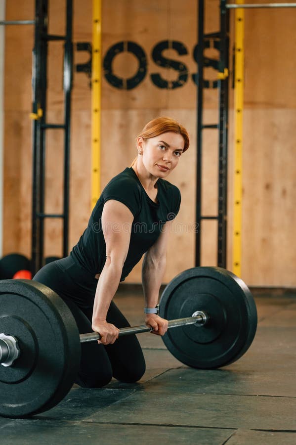 Beautiful Strong Woman is in the Gym Stock Image - Image of care ...