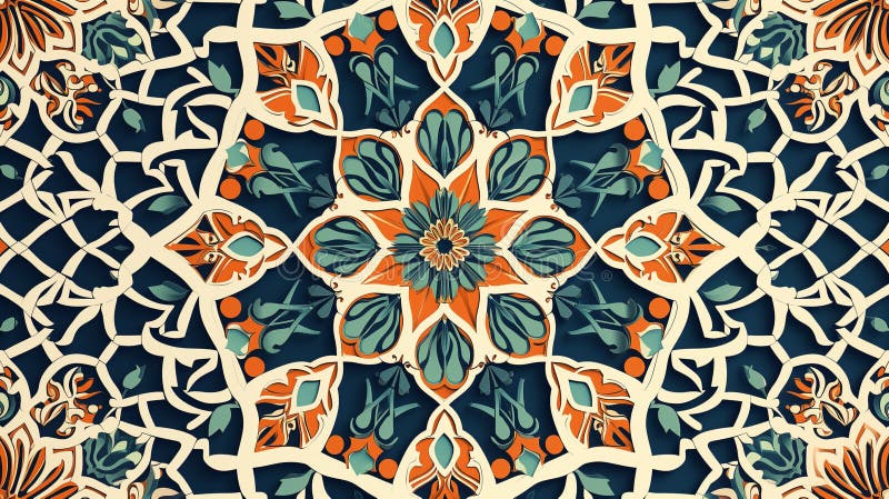 Beautiful Structure of a Repeating Pattern in Arabic Style Stock ...