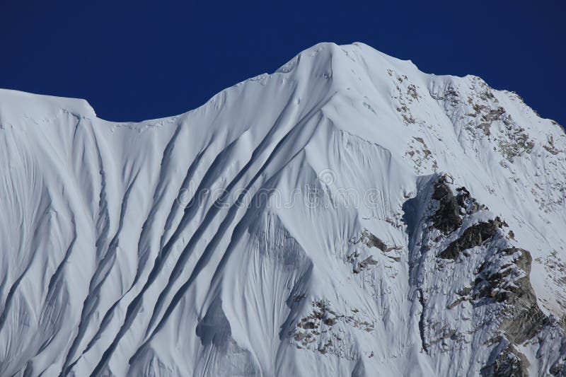 Beautiful Structures on a Snow Covered Mountain Near Mount Everest ...