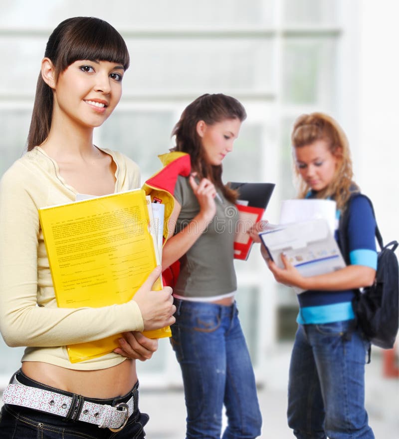 Beautiful student stock image. Image of book, campus, caucasian - 7514049