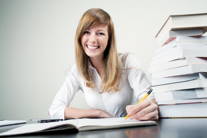 Beautiful student smiling stock photo. Image of beautiful - 11446130