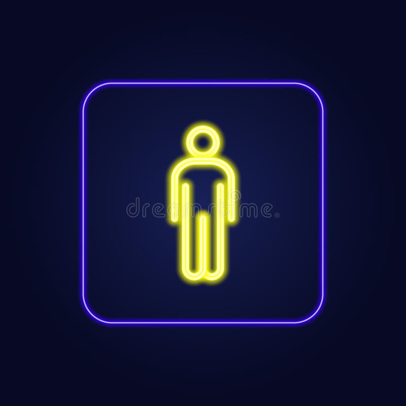 Beautiful Stylish Colorful Neon Man Icon - Vector Stock Vector ...