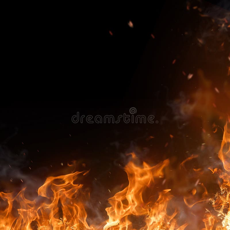 Beautiful Stylish Fire Flames Stock Photo - Image of close, fiery: 48747776