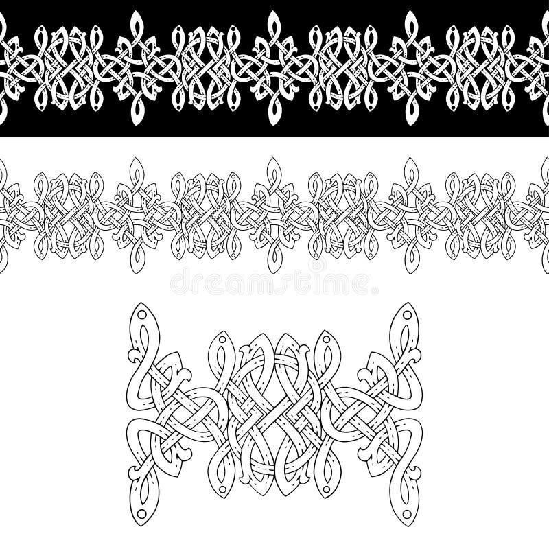 Beautiful Celtic Font with Patterns Stock Vector - Illustration of ...