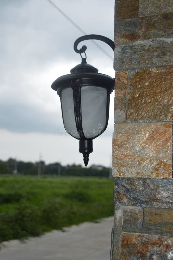 Wall Lamp Designs and Fixtures Stock Photo - Image of columnar ...