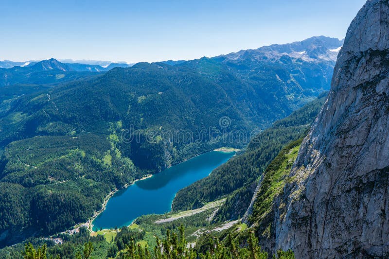 Beautiful Summer Alpine Lake Gosausee View (Austria Stock Image - Image ...