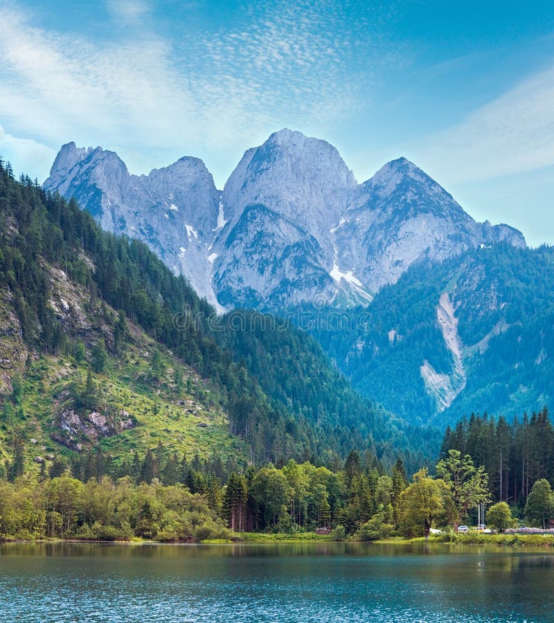 Beautiful Summer Alpine Lake Gosausee View (Austria Stock Image - Image ...