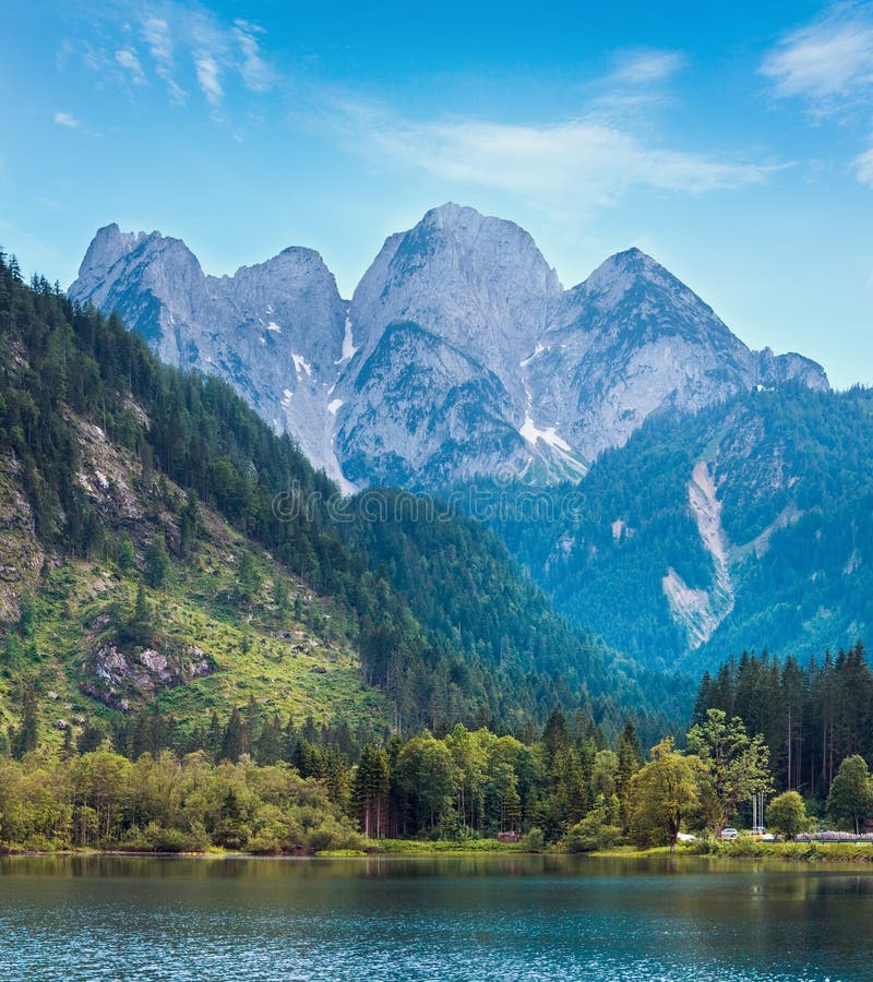 Beautiful Summer Alpine Lake Gosausee View (Austria Stock Image - Image ...