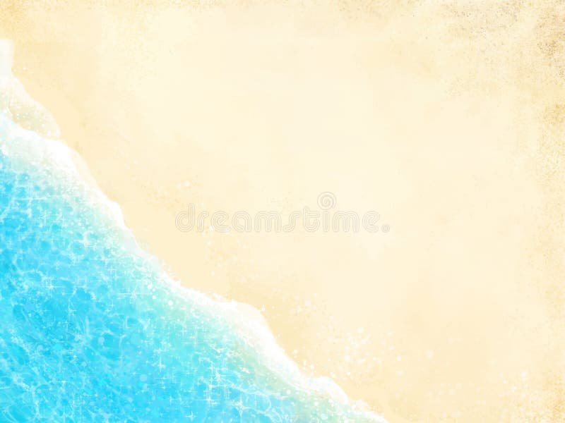 Beautiful Summer Beach Frame Illustration of the Sea Seen from Above ...