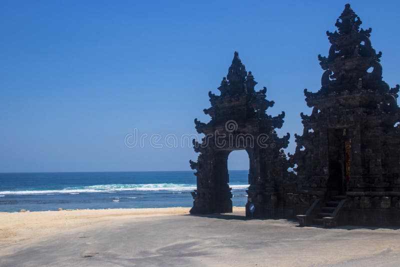 Beautiful Summer Beach Gate View Stock Image - Image of bali, coral ...