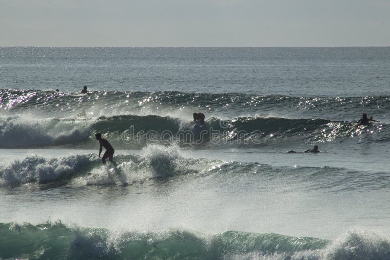 Beautiful Summer Beach Surf View Stock Image - Image of rock, surf ...