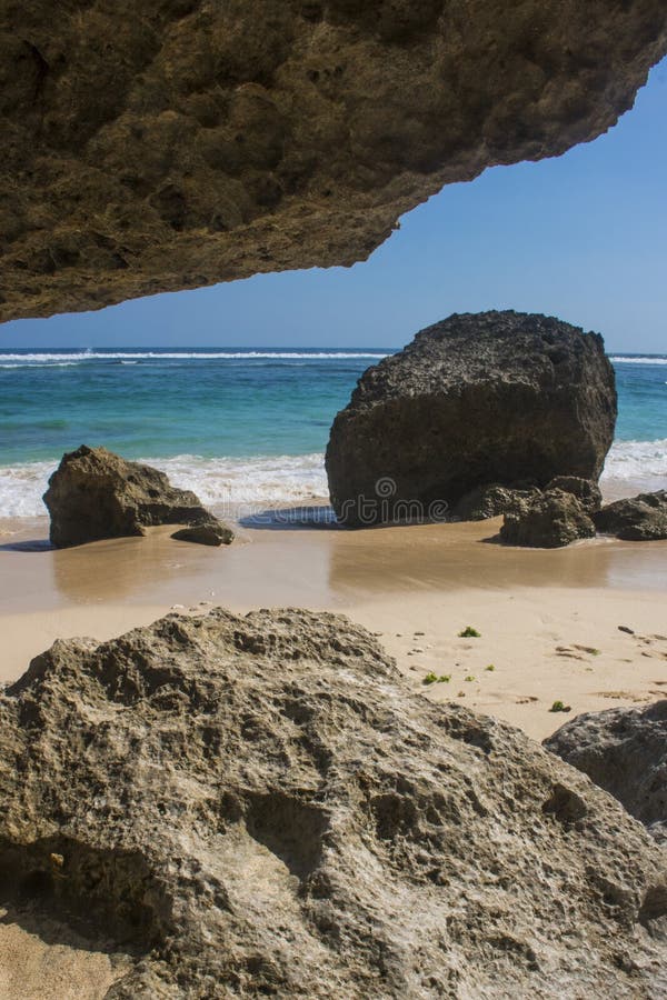Beautiful Summer Beach View Stock Image - Image of rock, ocean: 130704513