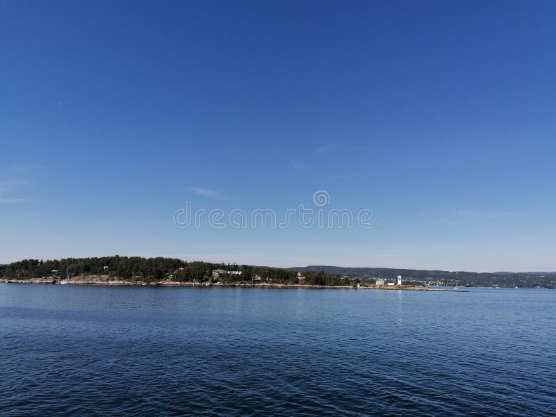 Beautiful Summer Day at the Water with Clear Blue Skies Stock Photo ...