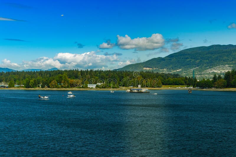 Beautiful Summer Day on the Waterfront, Vancouver, BC, Canada Stock ...