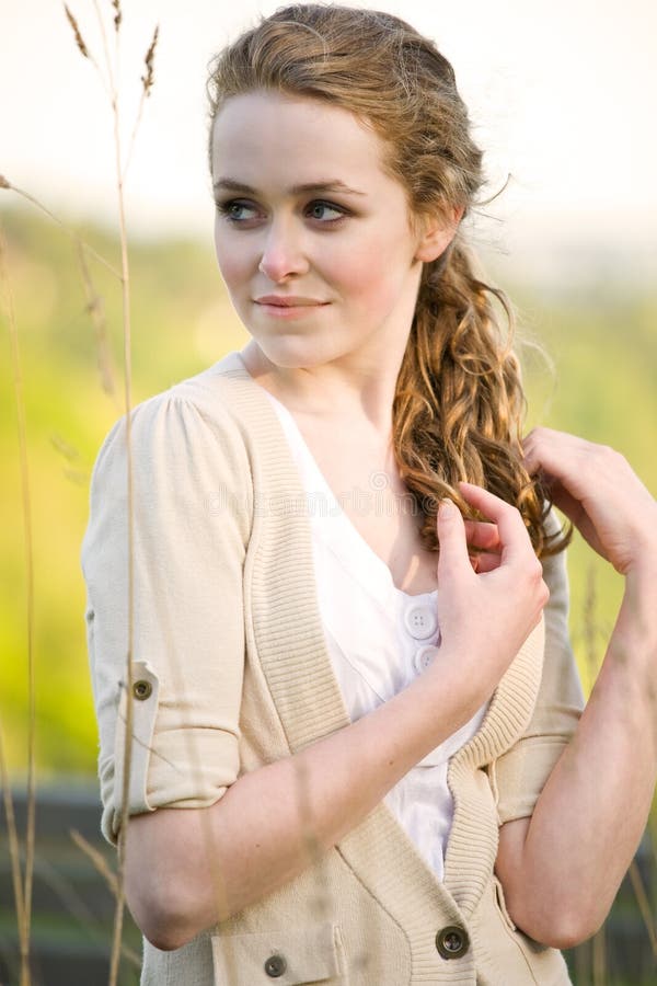 Beautiful summer girl stock photo. Image of cute, female - 9513762