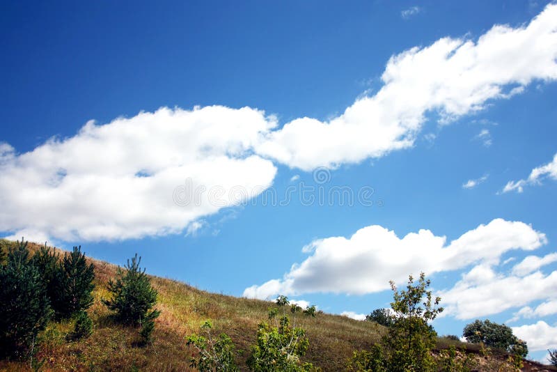 Beautiful Summer Landscape-horizon Line between Stock Image - Image of ...