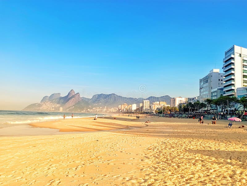 A Beautiful Summer Morning at Arpoador Beach in Rio De Janeiro Stock ...