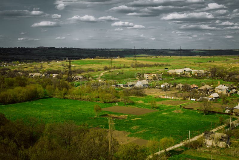 Beautiful Summer Rural Landscape Stock Photo - Image of light, forest ...
