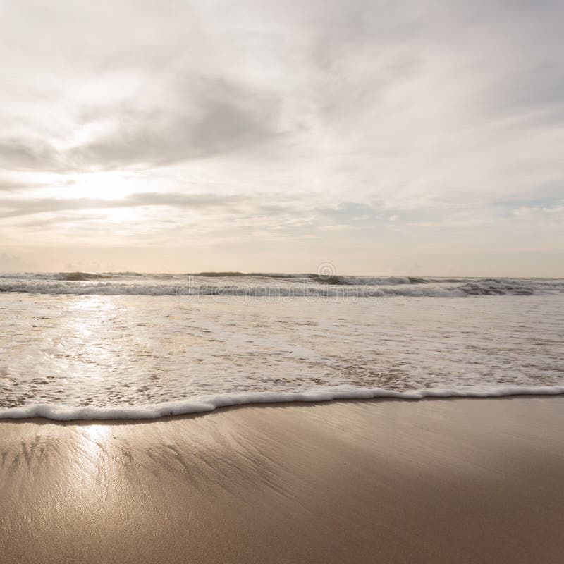 Beautiful Summer Sea, Sunshine on Sand Beach Stock Photo - Image of ...