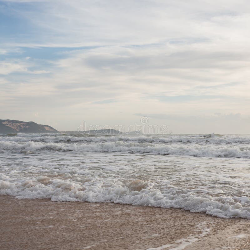 Beautiful Summer Sea, Sunshine on Sand Beach Stock Image - Image of ...