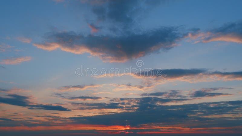 Beautiful Summer Sun Rise with Beautiful Clouds in the Sky. Suns Rays ...