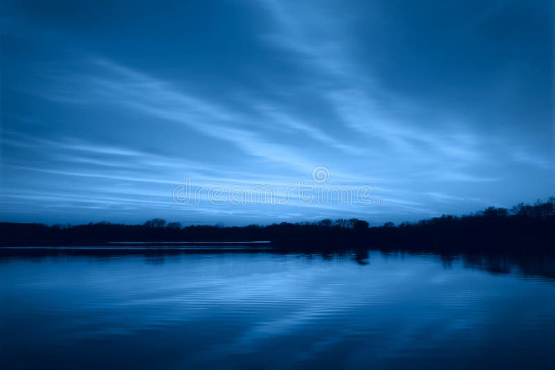 Beautiful Summer Sunset on the Lake Stock Image - Image of lake, cloud ...