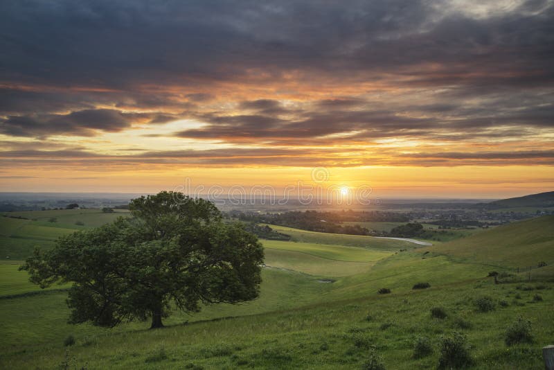 Beautiful Summer Sunset Landscape Steyning Bowl on South Downs Stock ... Beautiful Summer Sunset Landscape Steyning Bowl on South Downs Stock ...