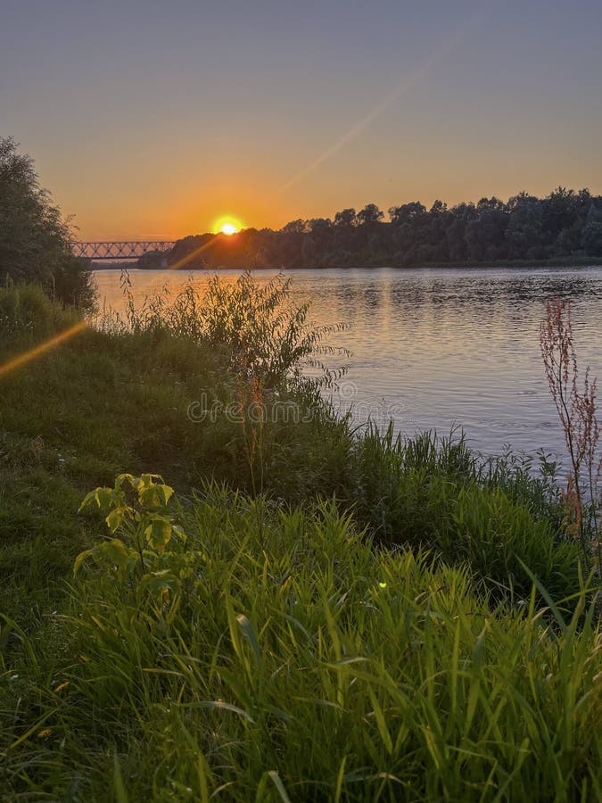 Very Beautiful Bank of the Berezina River in Summer Stock Image - Image ...