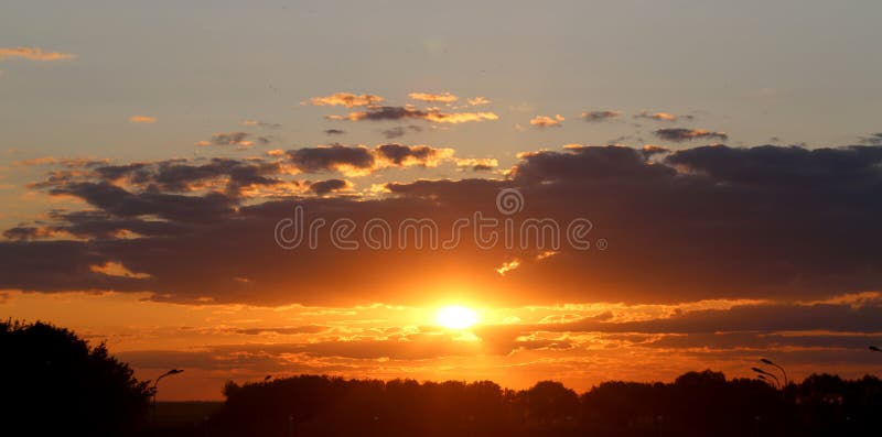 Beautiful summer sunset stock image. Image of season - 92990767