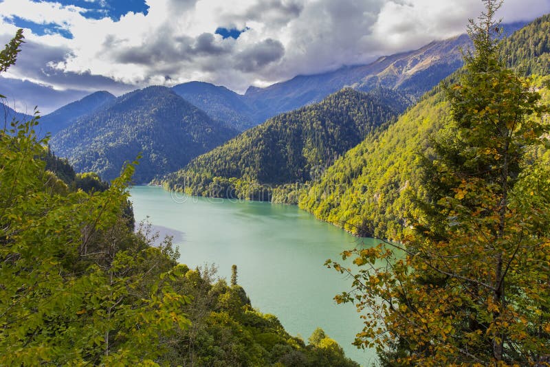 Beautiful Summer View on Mountain Lake Stock Photo - Image of nature ...