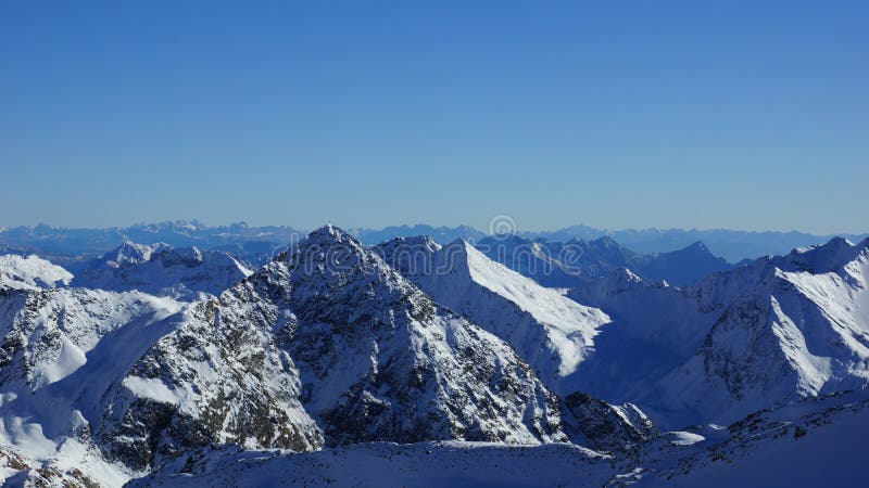 Beautiful Summits of the Mountains in the Alps Stock Image - Image of ...